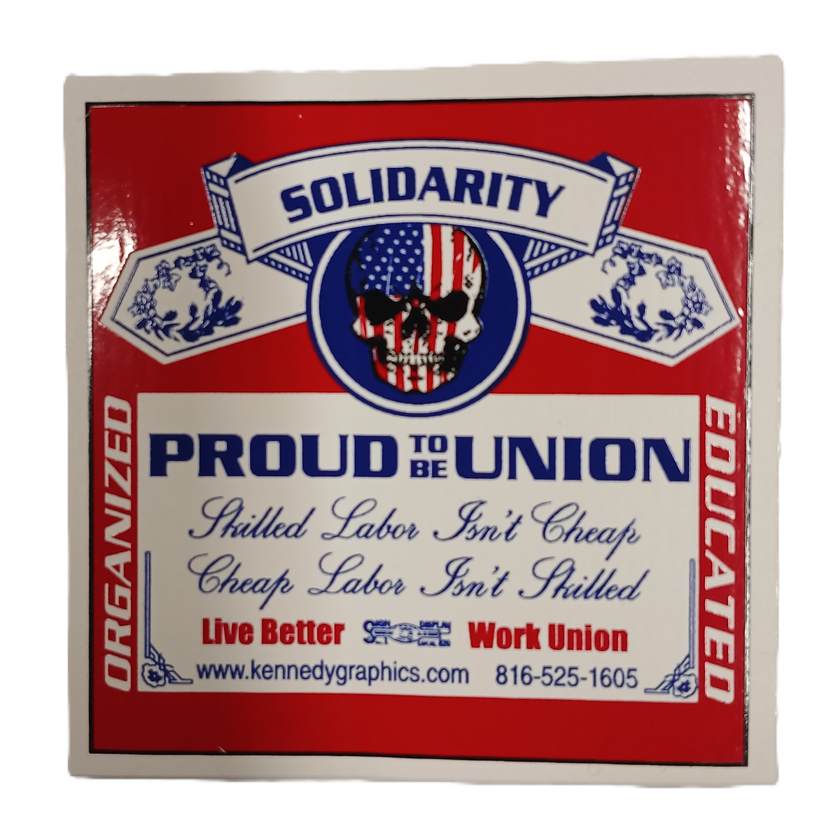 Sticker - "Proud To Be Union" – IronworkerTools.com