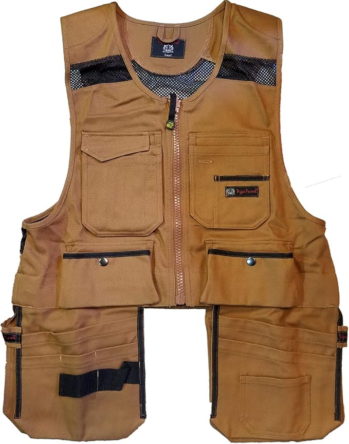 Tiger Trend Mens Work Vest Pockets Utility Vest Tool Pockets Finisher ...