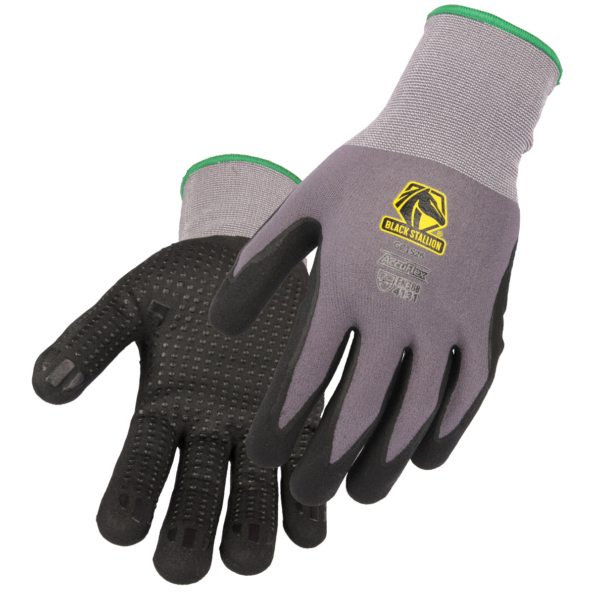 BLACK STALLION GC1526-GB AccuFlex™ Nitrile Micro-Foam Dot Grip Knit Gl ...