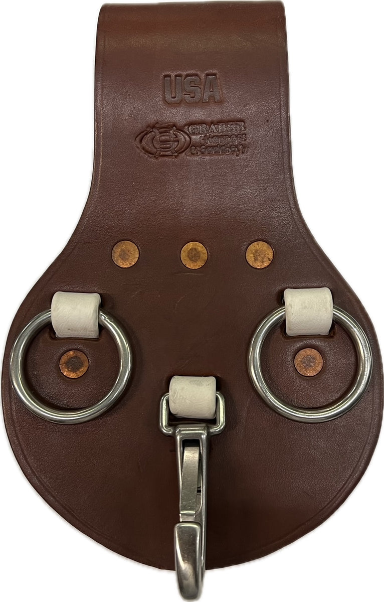 Graber Harness 12-0021Rus Heavy Duty Leather Spud Wrench Scabbard 2 Ri ...