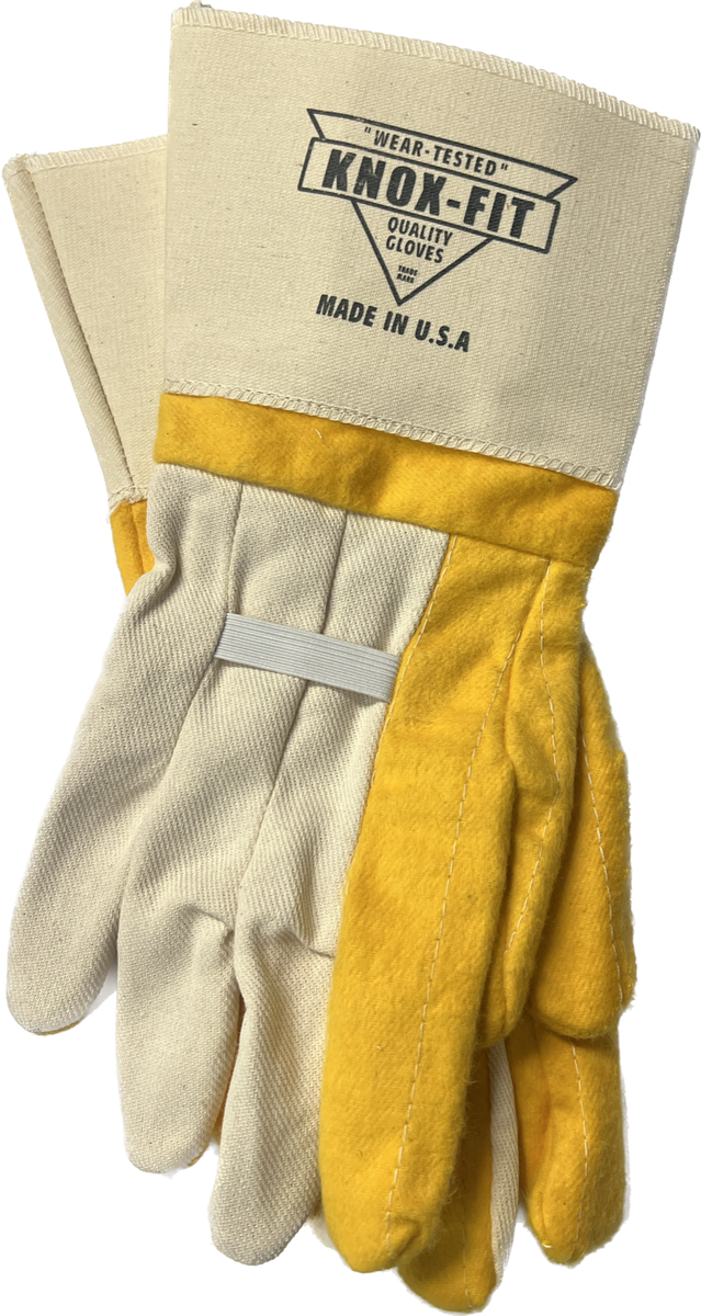 Knox-Fit 679 Heavy Duty Ironworkers Gloves MADE IN USA (Long Cuff ...