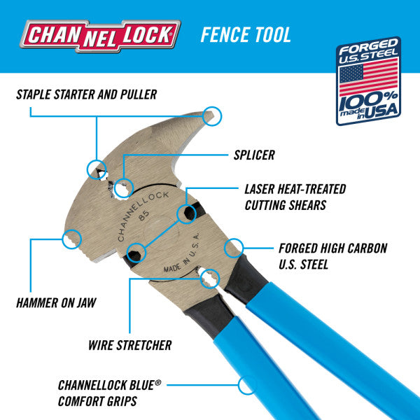 ChannelLock 85 10.5" Fence Tool – IronworkerTools.com