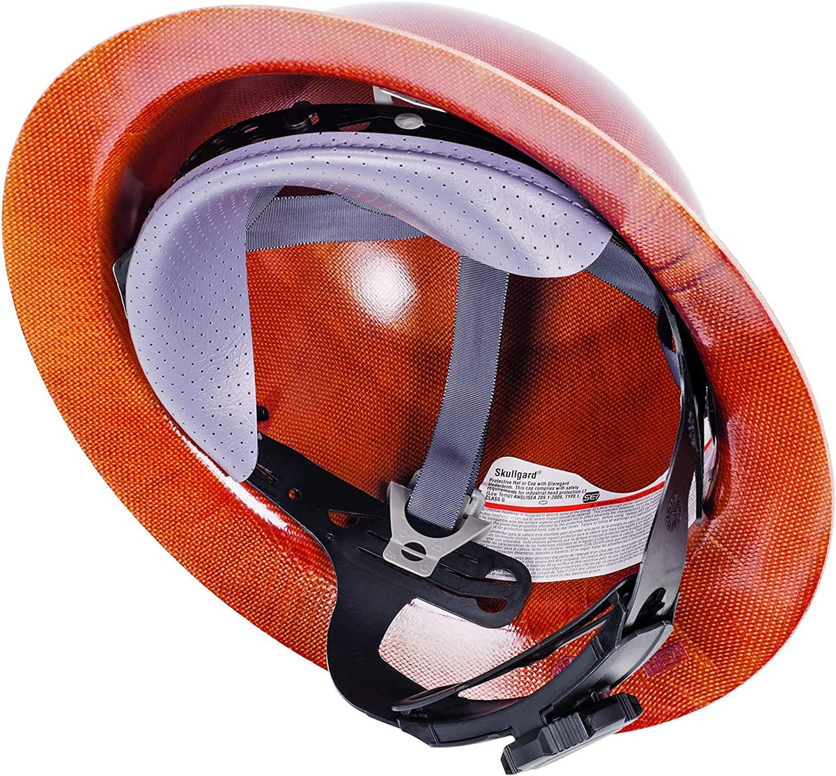 Heavy Duty MSA 475407 Skullgard Protective Hat Fiberglass Full Brim St ...