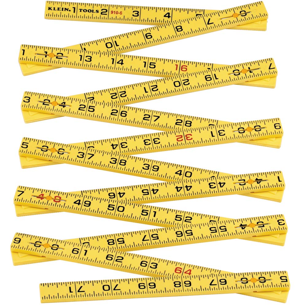 Klein 910-6 Fiberglass Folding Rules - Inside Reading 6 ...