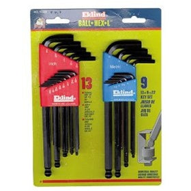 EKLIND 13222 Hex Key Set 22 Piece Ball End – IronworkerTools.com