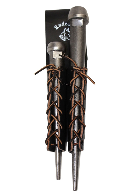 RUDEDOG USA 3011 - DOUBLE BULL PIN HOLDER WITH LEATHER STRINGS ...