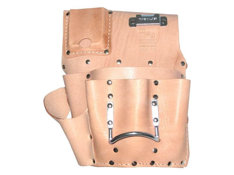 R &J Leathercraft K485MR 7 Pocket Chrom Leather Drywall Tool Pouch - R ...